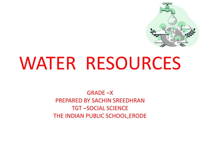 Water resouces ( class 10 ) | PPTX