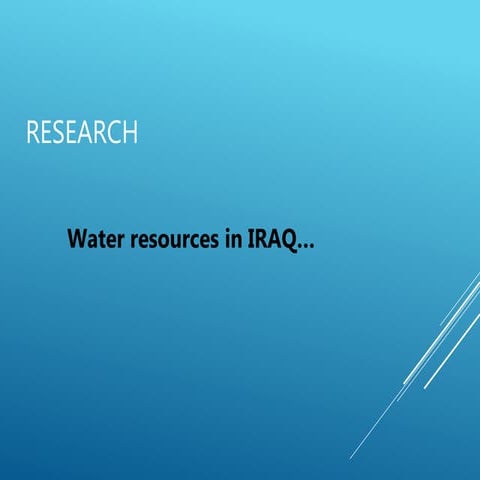 Water resources in iraq | PPTX