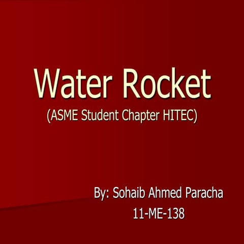 Water rocket | PPTX