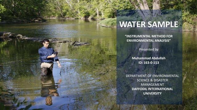 Water sampling ppt | PPTX