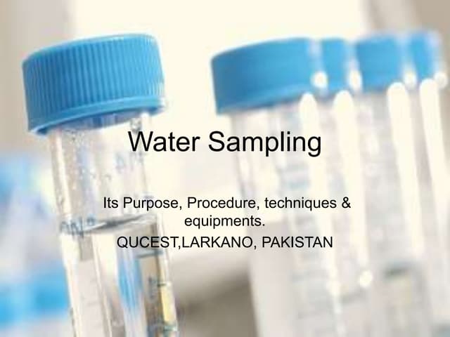 Water sampling ppt | PPTX
