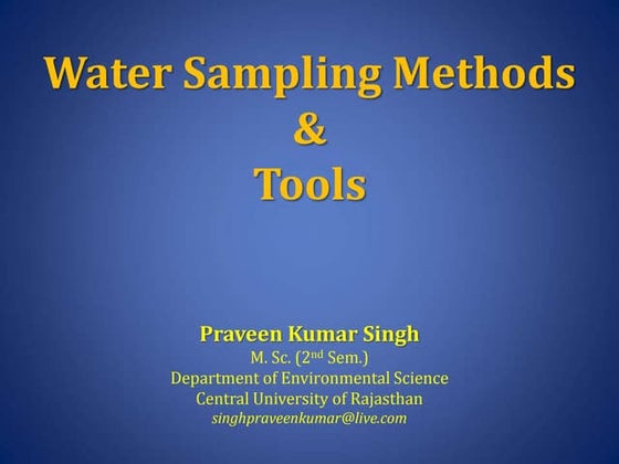 TYPES OF SOIL SAMPLE AND SAMPLERS . | PPT