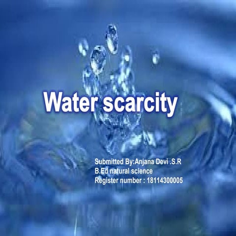 Water scarcity | PPT