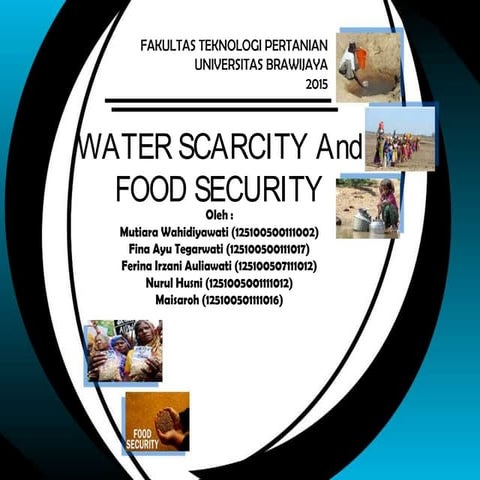 Water scarcity and food security | PPT