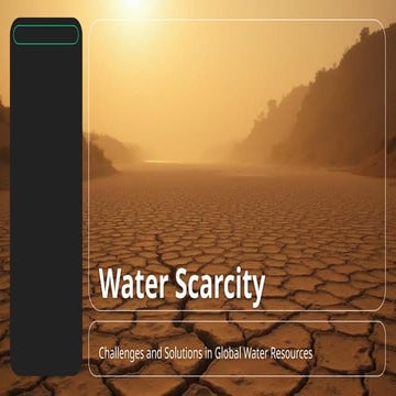 Water Scarcity & Conservation of water ppt | PPTX