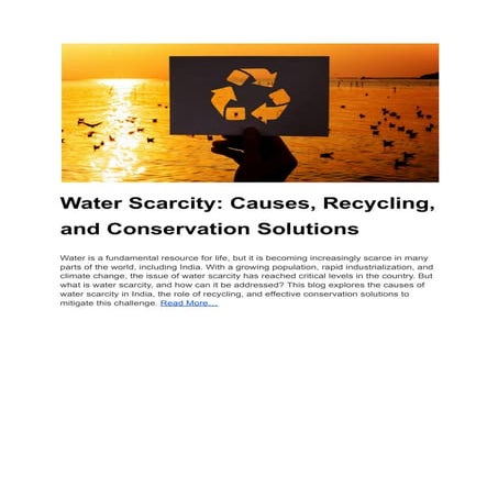 Water Scarcity_ Causes, Recycling, and Conservation Solutions.pdf