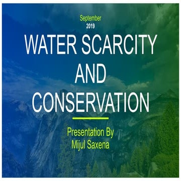 Water scarcity and conservation | PPTX