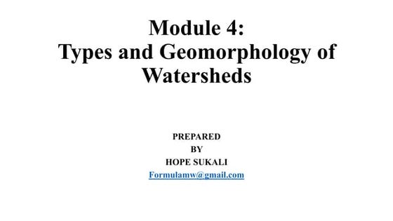 Watershed characteristics | PPTX