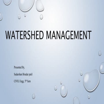 Watershed management wre | PPT