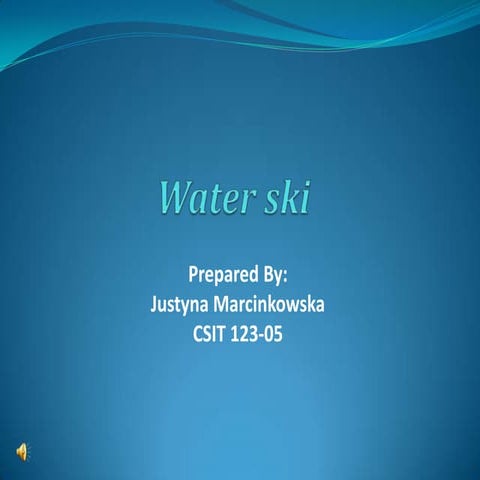 Water Ski Presentation | PPTX