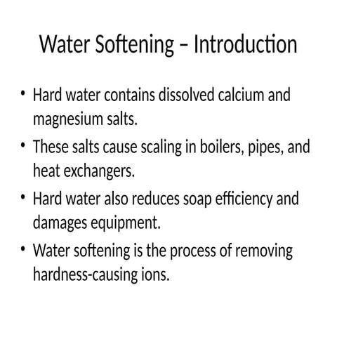 Water softening methods | PPTX