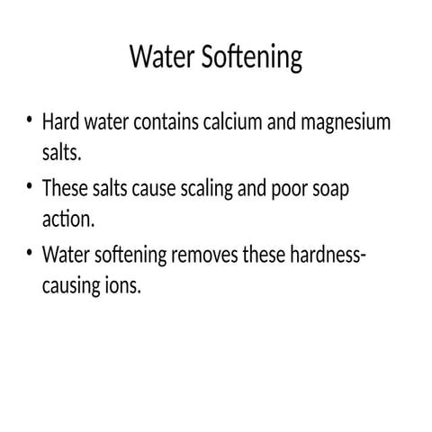 Water softening methods | PPTX