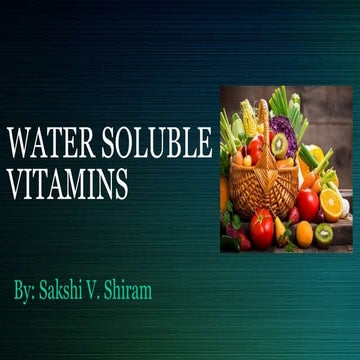 Water soluble vitamins | PPT