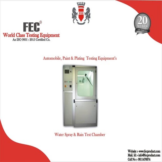 Water spray & rain test chamber | PPT