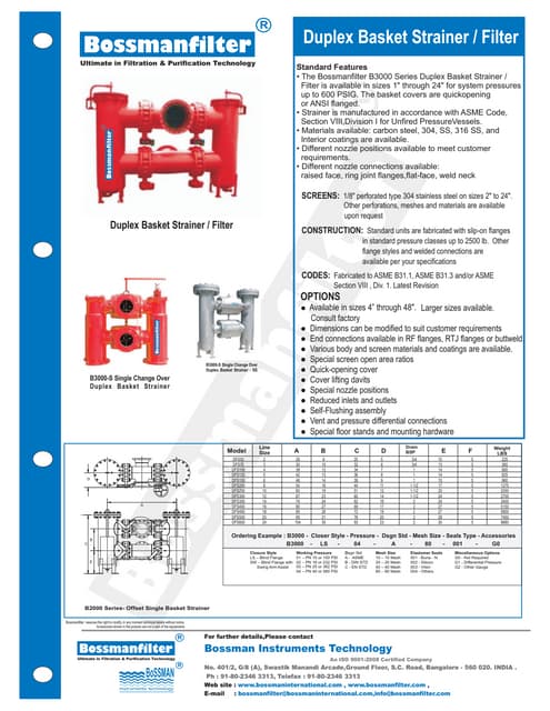 Basket strainers | PDF