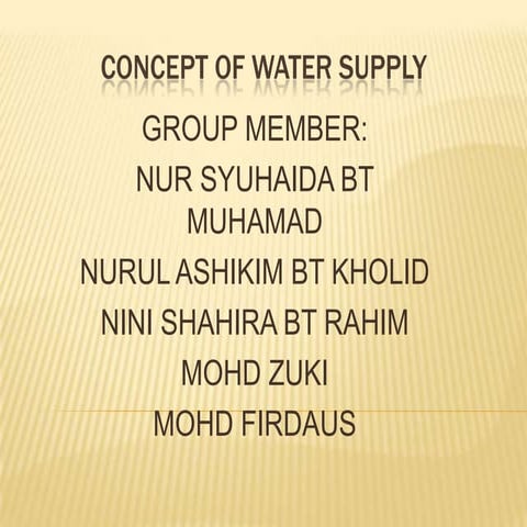 Water supply | PPTX