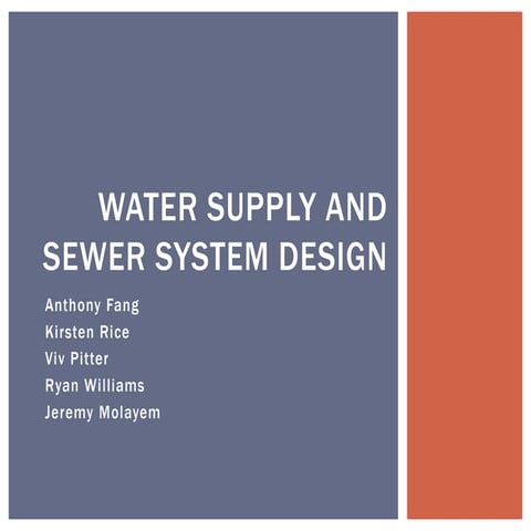Water Supply and Sewerage Design | PPT