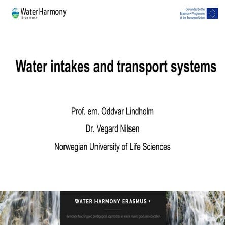 Water Supply Lesson 4 - Water intakes and distribution systems.pptx