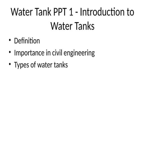 Comprehensive Guide to Water Tank Design, Materials, and Maintenance in ...