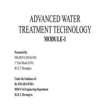 Water treatment introduction | PPT