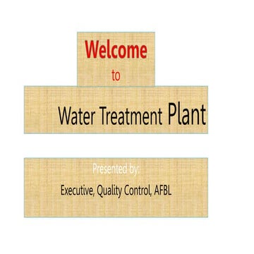 Water Treatment Plant ,water purification method.pptx