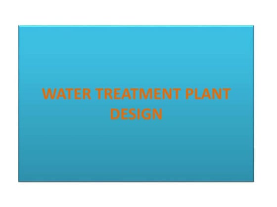 TU Delft Water Treatment Plant Design | PDF