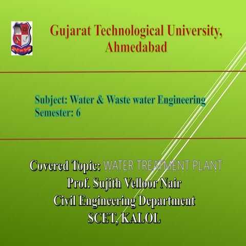 Water treatment process | PPT