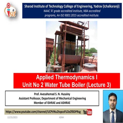 Water tube Boiler (Construction and Working) | PPTX