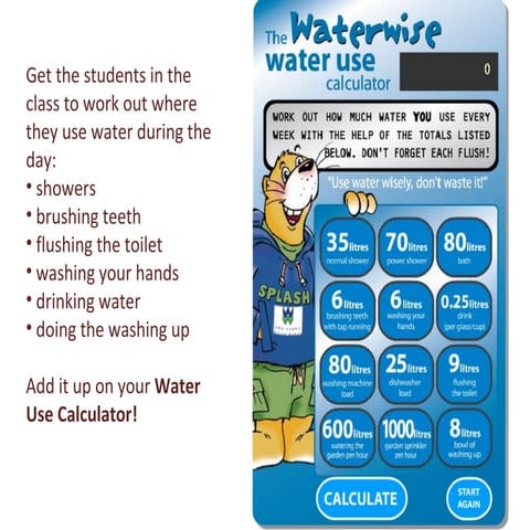 Water use calculator | PPT