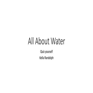 Water vocabulary | PPTX