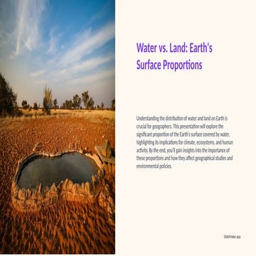 Water vs. Land Earth's Surface Proportions by SlideMaker.app.pptx