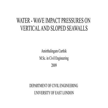 Water Wave impact pressure on vertical and sloped sea walls.pptx