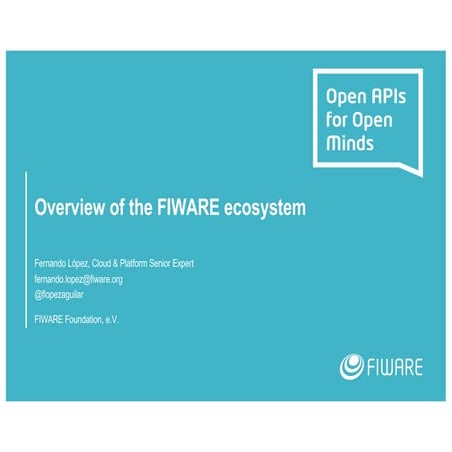Overview Of The Fiware Ecosystem Ppt