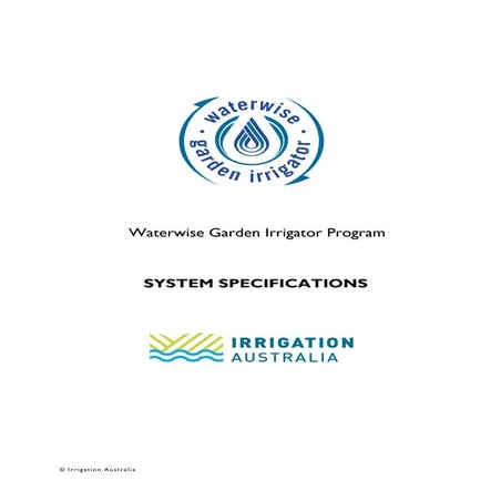 Waterwise Garden Irrigator Program - Australia | PDF