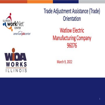 Watlow Electric Manufacturing Company Trade Rapid Response Presentation ...