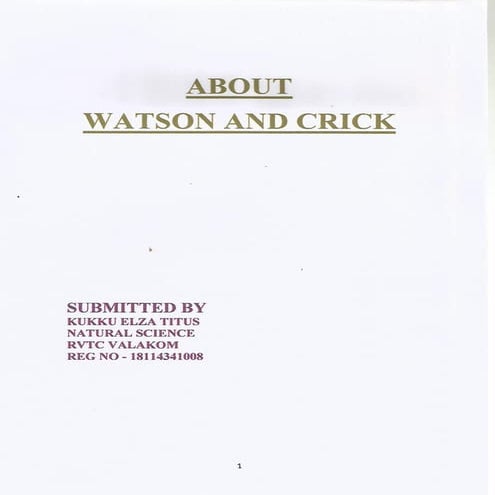 Watson & crick | PDF