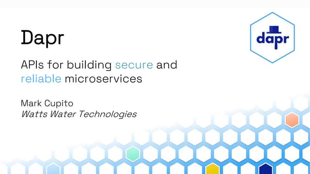 Watts Water Dapr Community Call - Building Distributed Systems with ... Watts Water Dapr Community Call - Building Distributed Systems with ...