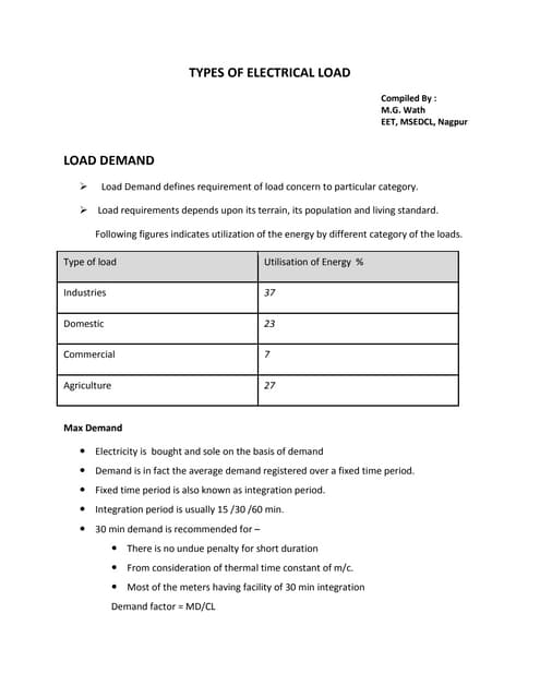 Load list calculation | PPTX | Technology & Computing