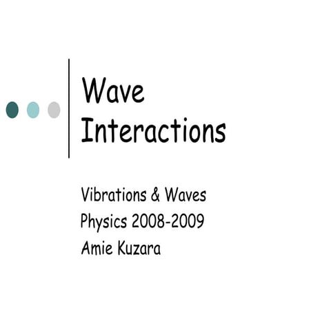 Wave Interactions | PPT