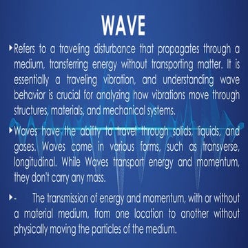 Vibration engineering, types of waves and functions | PPTX