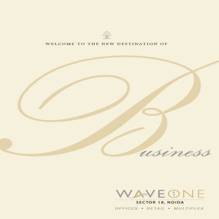 Wave one-brochure | PDF
