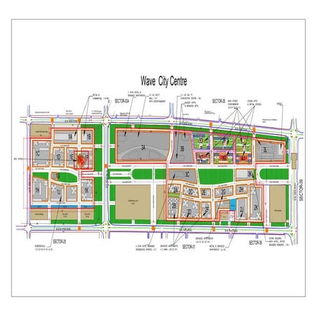 Wave city center site layout the plan | PDF