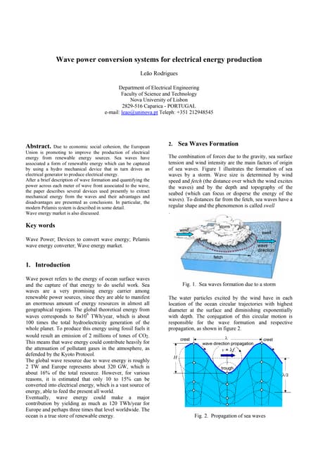 wave power & wave energy | PPTX