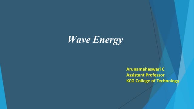 wave power & wave energy | PPTX