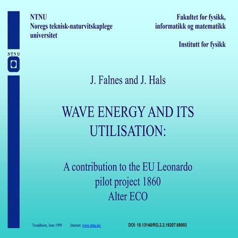 Wave energy and its utilization | PPTX | Physics | Science