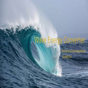 Wave energy converter | PPTX