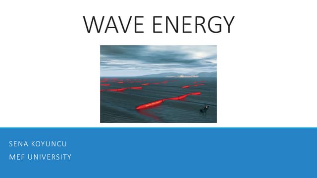 wave power & wave energy | PPTX