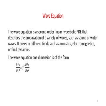 Wave equation.pptx . | PPTX | Physics | Science