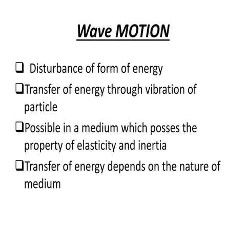 Wave motion | PPT