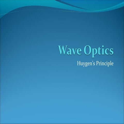 Wave Optics Ppt